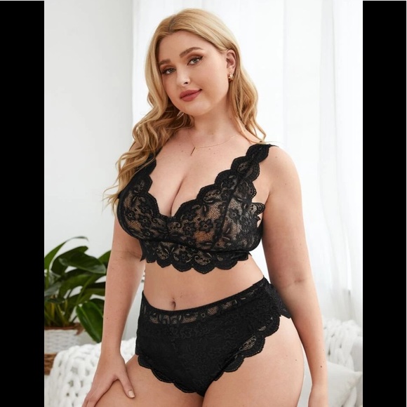 Shein Intimates And Sleepwear New Shein Floral Lace Lingerie Set
